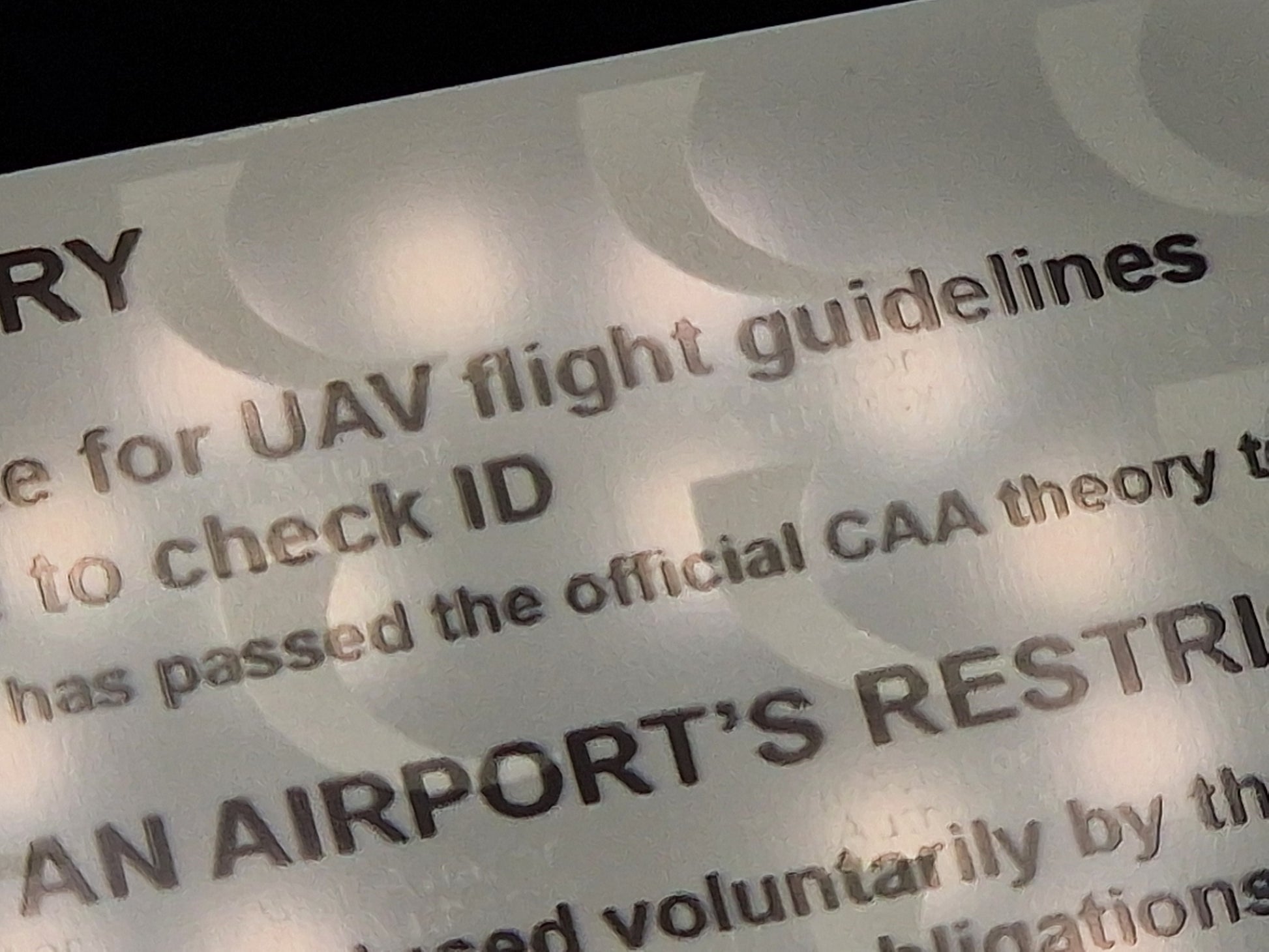 Unique CAA hologram A1/A3 Drone Flyer ID Card - PVC | AirPixel
