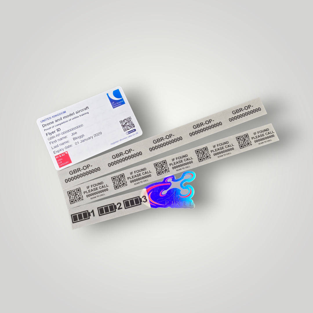 Unique CAA Hologram A1/A3 Drone Flyer ID Card and Operator ID Stickers ...