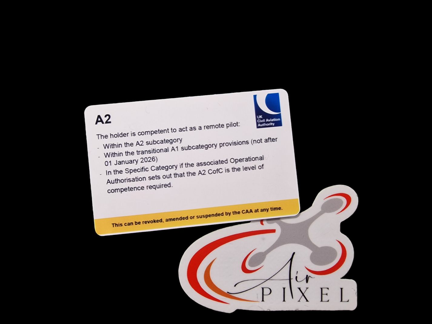 A2 CofC ID Card and Sticker Bundle – AirPixel