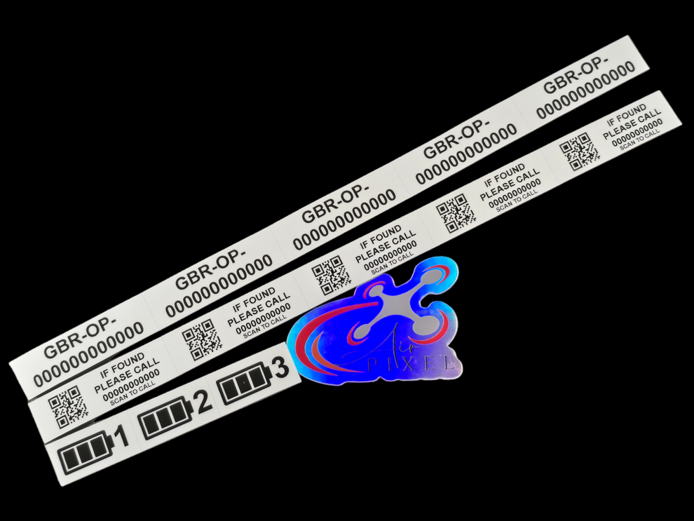 CAA Drone Operator ID Printed on Clear Stickers | AirPixel