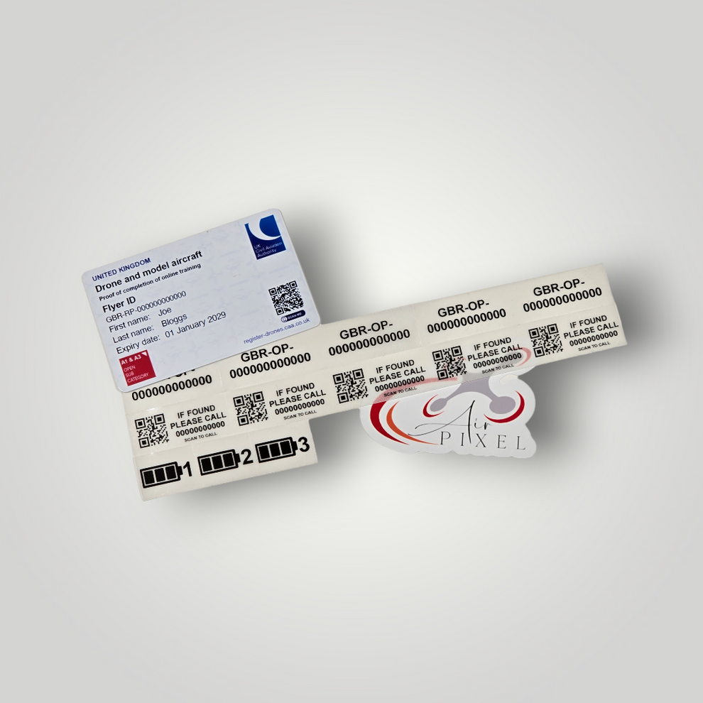 Unique CAA Hologram A1/A3 Drone Flyer ID Card and Operator ID Stickers ...