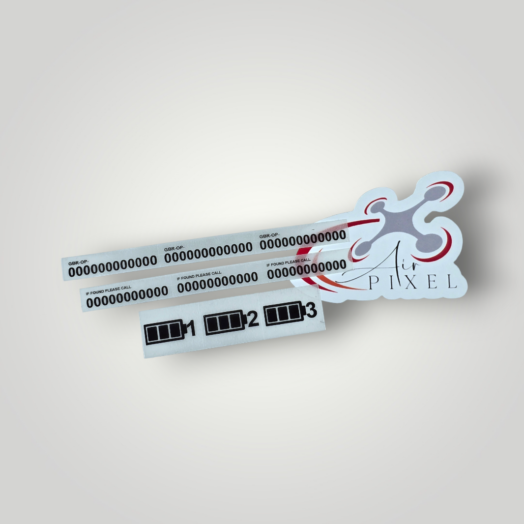 Operator ID Stickers for your drone, we also print CAA flyer ID cards ...