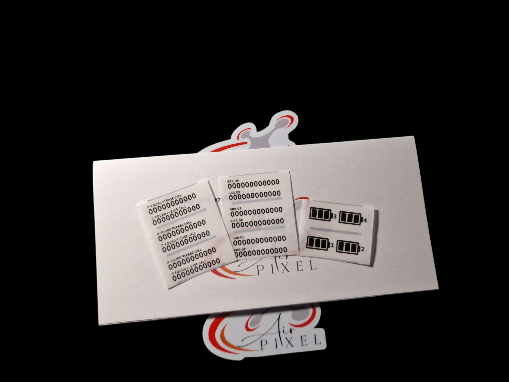 Operator ID Stickers for your drone, we also print CAA flyer ID cards ...